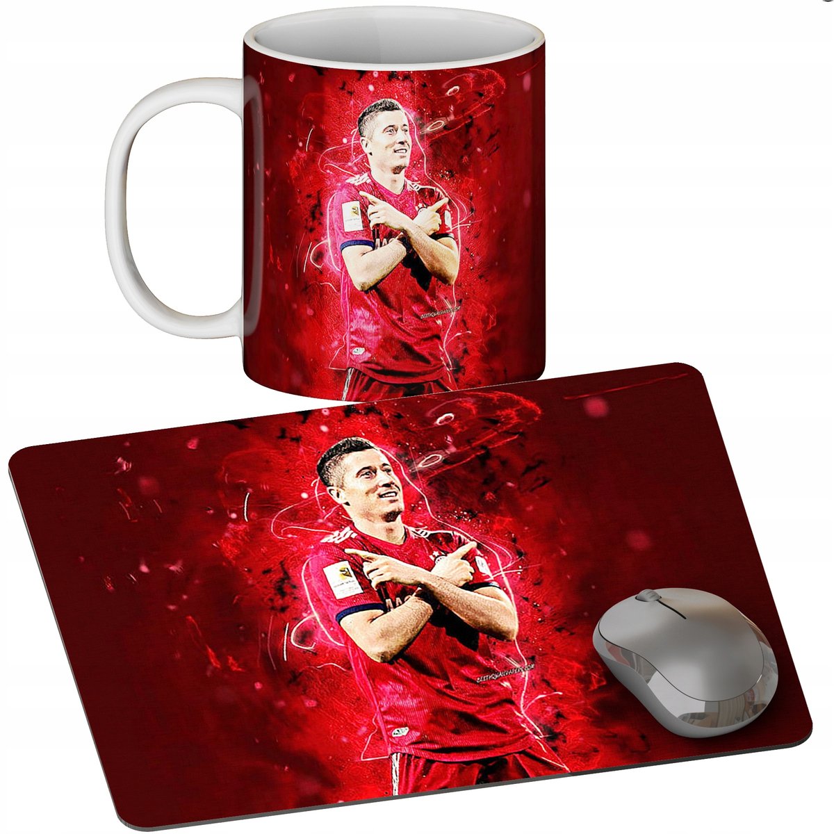 Zestaw Kubek + Podkładka - Lewandowski Lewy - Prezent Wiele Wzorów + Imię - WORLD CASE | Sklep ...