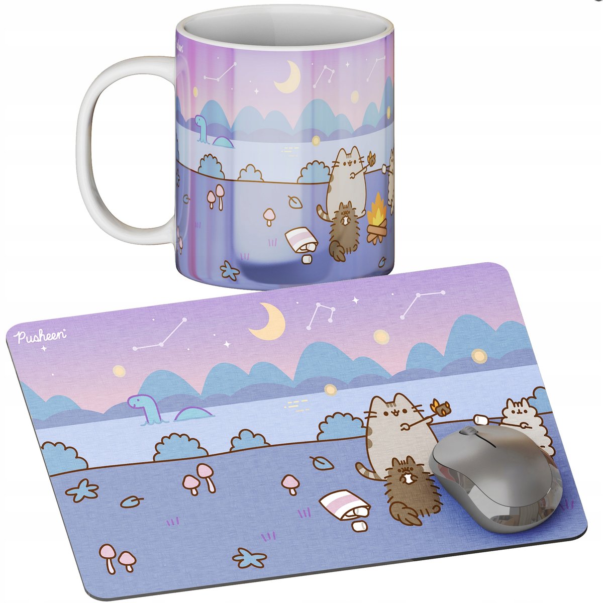 Zestaw Kubek + Podkładka - Słodki Kotek Push - Prezent Wiele Wzorów ...