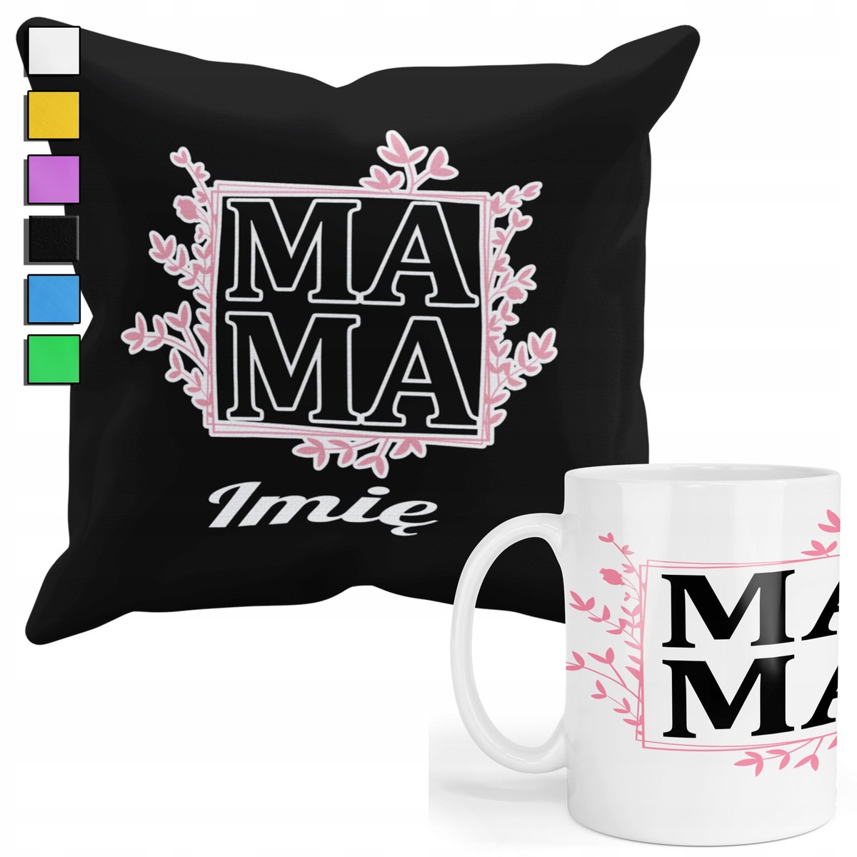 Zestaw Kubek + Poduszka Z Poszewką- Prezent Dla Fana Dzień Mamy + Imię - Inna marka | Sklep ...