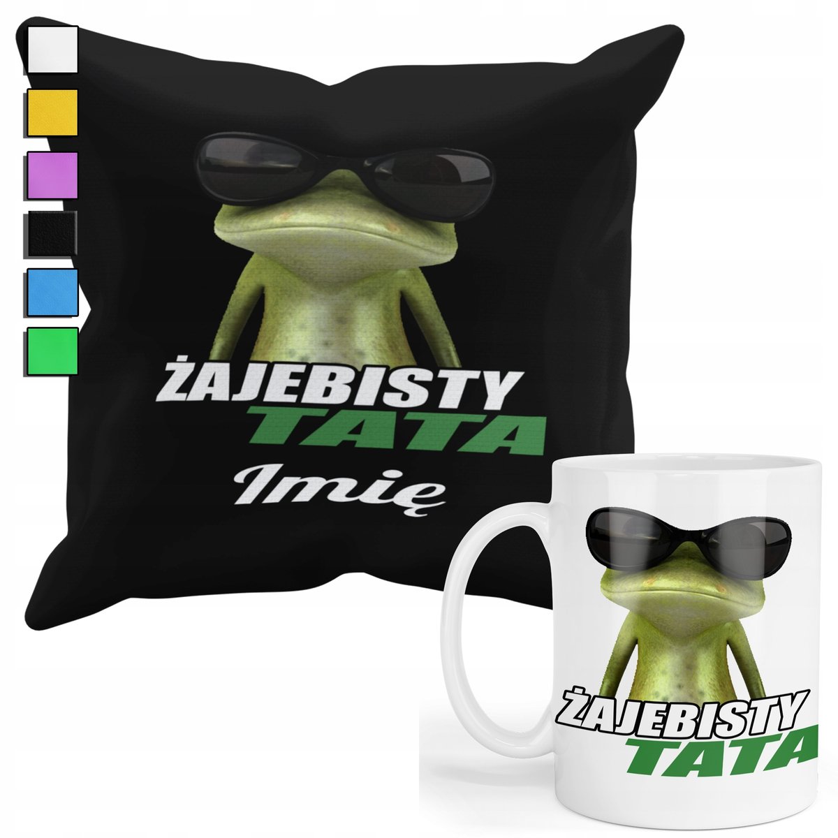 Zestaw Kubek + Poduszka Z Poszewką- Prezent Dla Fana Dzień Taty + Imię - Inna marka | Sklep ...