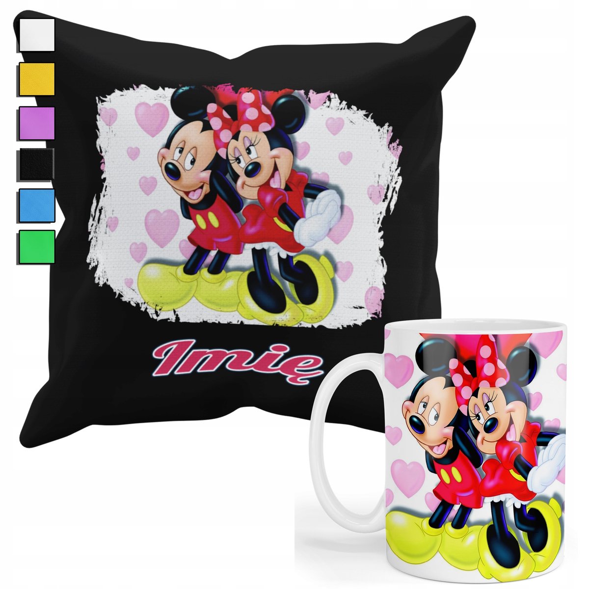 Zestaw Kubek + Poduszka Z Poszewką- Prezent Dla Fana Myszka Miki + Imię - Inna marka | Sklep ...