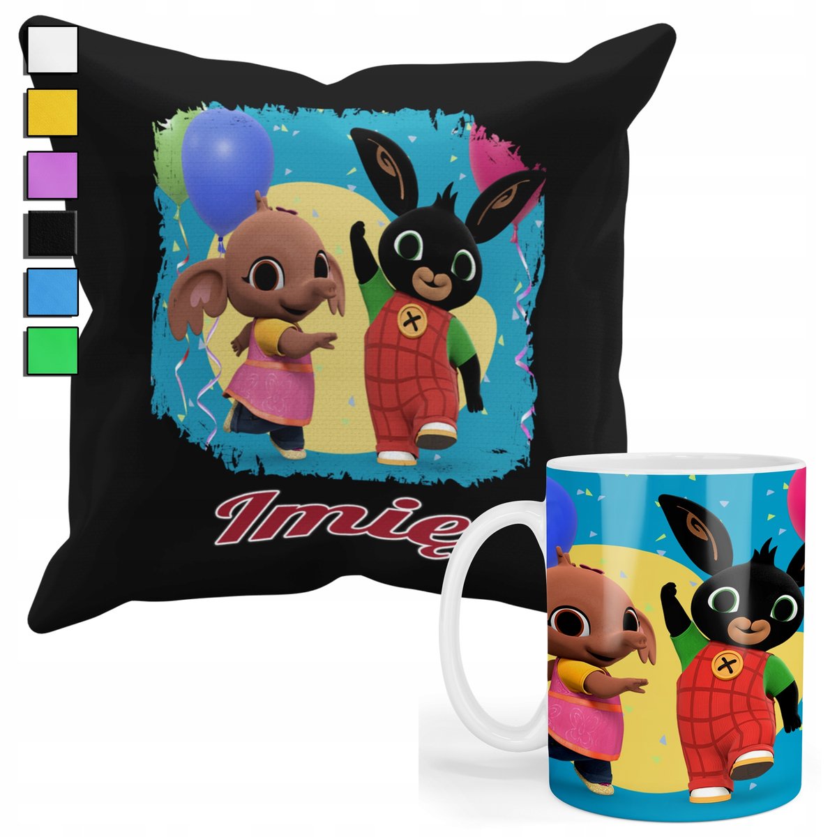 Zestaw Kubek + Poduszka Z Poszewką- Prezent Dla Fana Panda Królik + Imię - Inna marka | Sklep ...