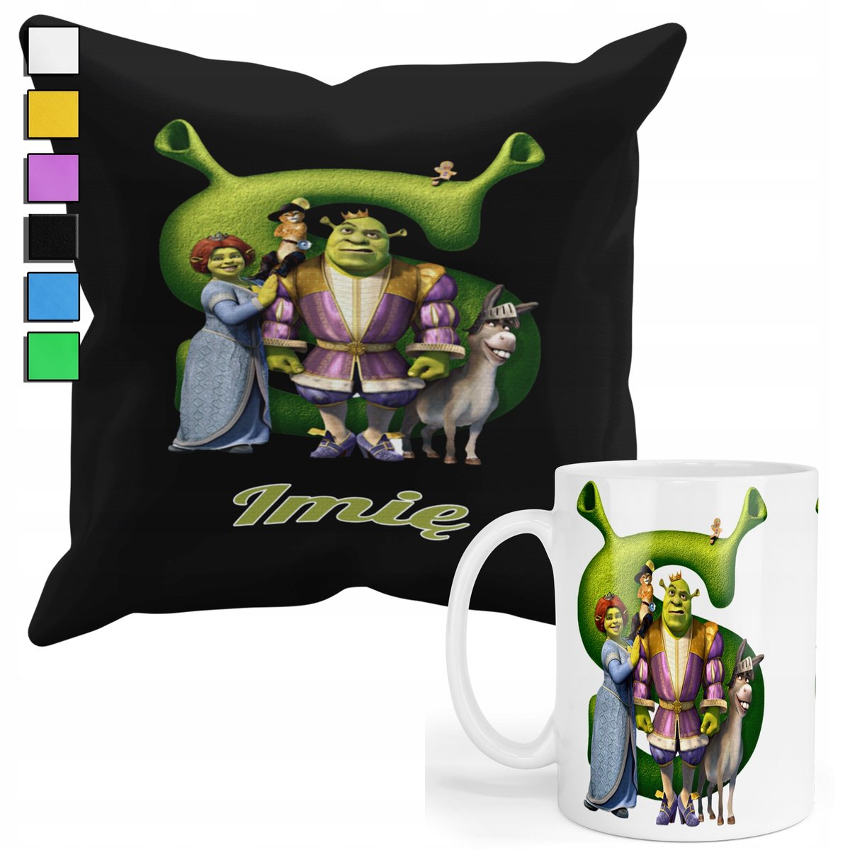 Zestaw Kubek + Poduszka Z Poszewką- Prezent Dla Fana Shreek Film + Imię - Inna marka | Sklep ...