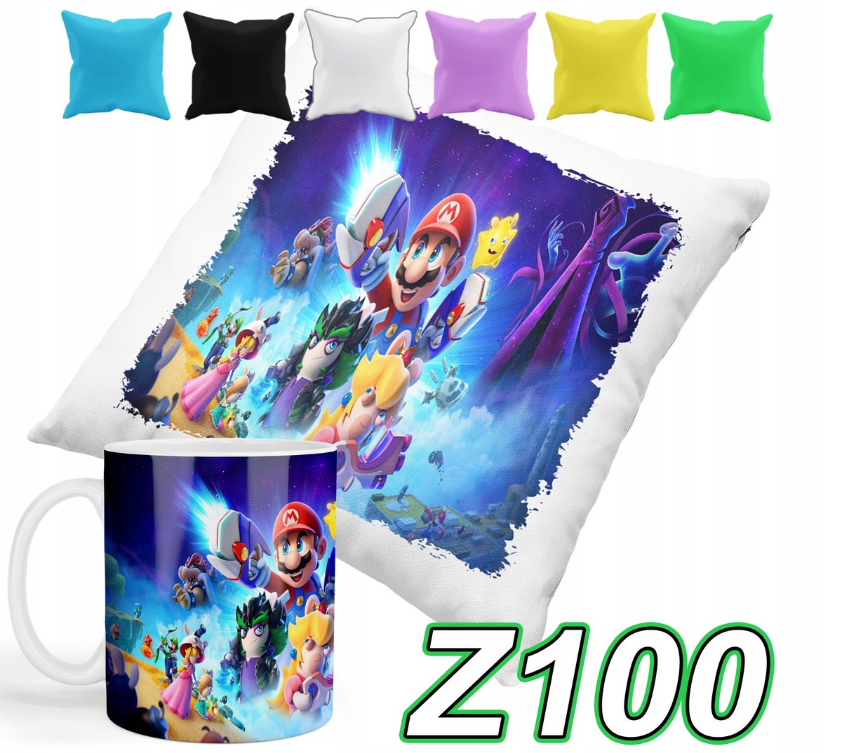Zestaw Kubek + Poszewka Z Poduszką Super Mario Luige + Imię - Inna ...