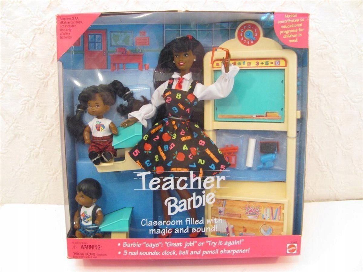 Zestaw lalek Barbie Teacher z prawdziwymi synami i 2 uczniami - 1995 ...