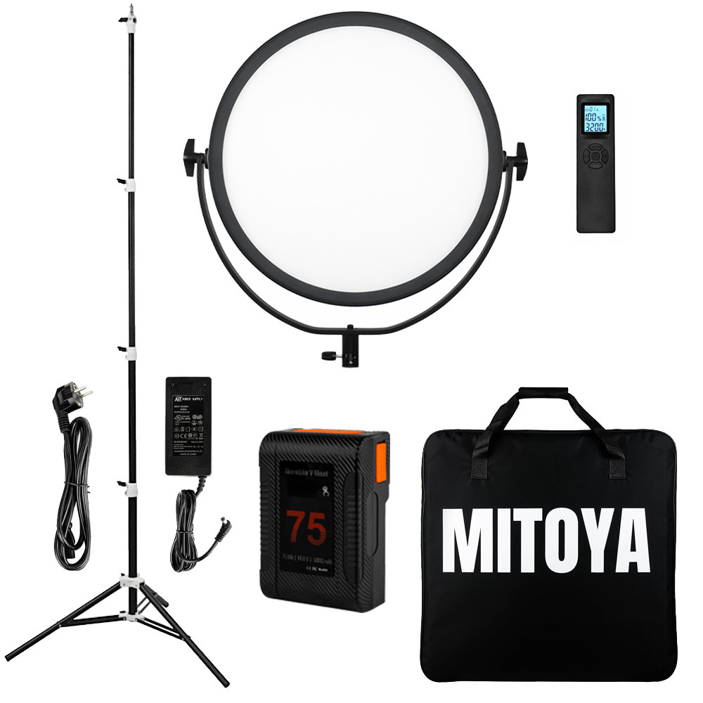 *ZESTAW* Lampa MITOYA SUN 70W 3200-5600K + statyw PENGUIN + akumulator ...