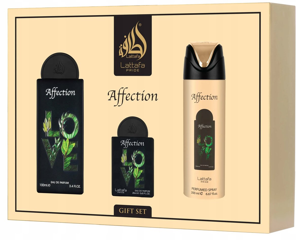 Zestaw Lattafa Affection Edp 100ml + Edp 20ml + Deodorant 200ml | Sklep ...