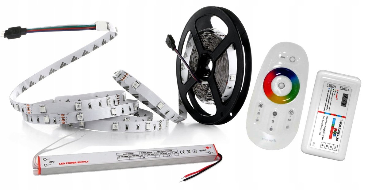 ZESTAW LED RGB + BIAŁY 5050 TAŚMA 5m PILOT DOTYK - LED-ONE | Sklep ...