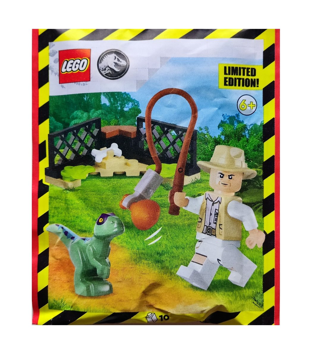 Zestaw LEGO Jurassic World – Robert Muldoon with Raptor and Enclosure ...