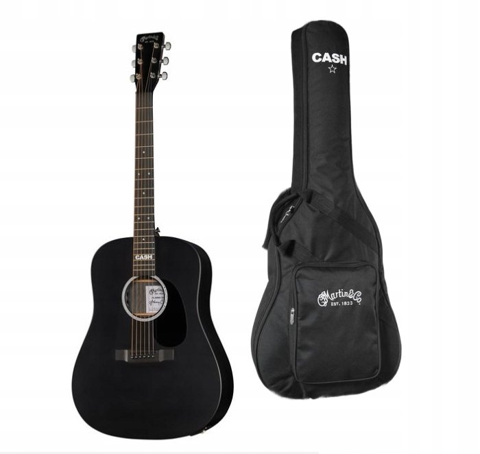 ZESTAW Martin DX Johnny Cash Gitara Akustyczna z Przetwornikiem Czarna nowa - Martin | Muzyka ...