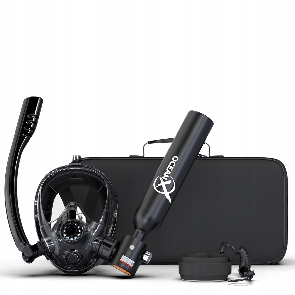 Zestaw Maska Pełnotwarzowa z Mini Butla Do Nurkowania 0,5L z Torbą ...