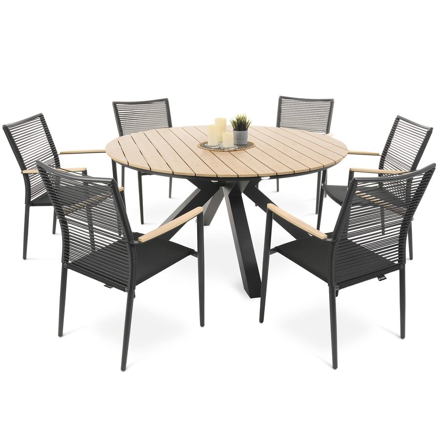 Zestaw mebli ogrodowych aluminiowych di volio Orvieto 6+1 - di volio ...