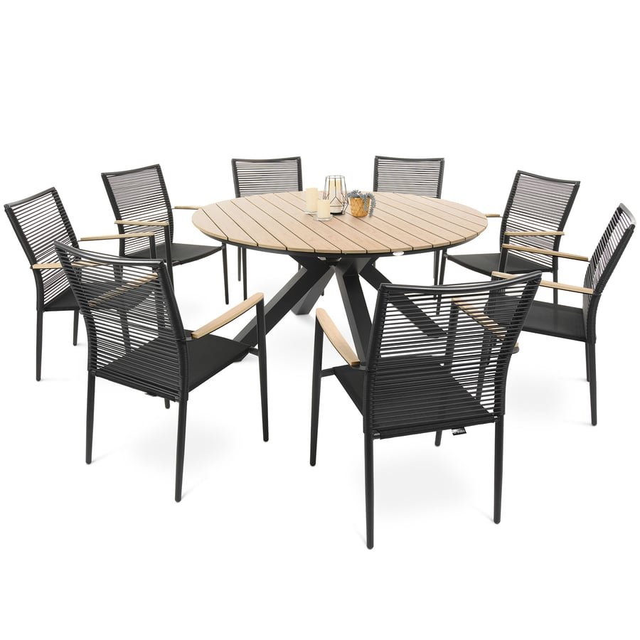 Zestaw mebli ogrodowych aluminiowych di volio Orvieto 8+1 - di volio ...