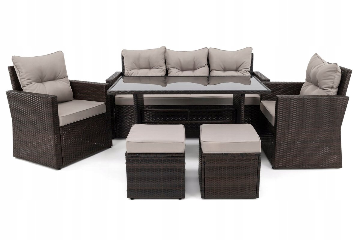 Zestaw mebli ogrodowych technorattan meble do ogrodu i na taras komplet ...