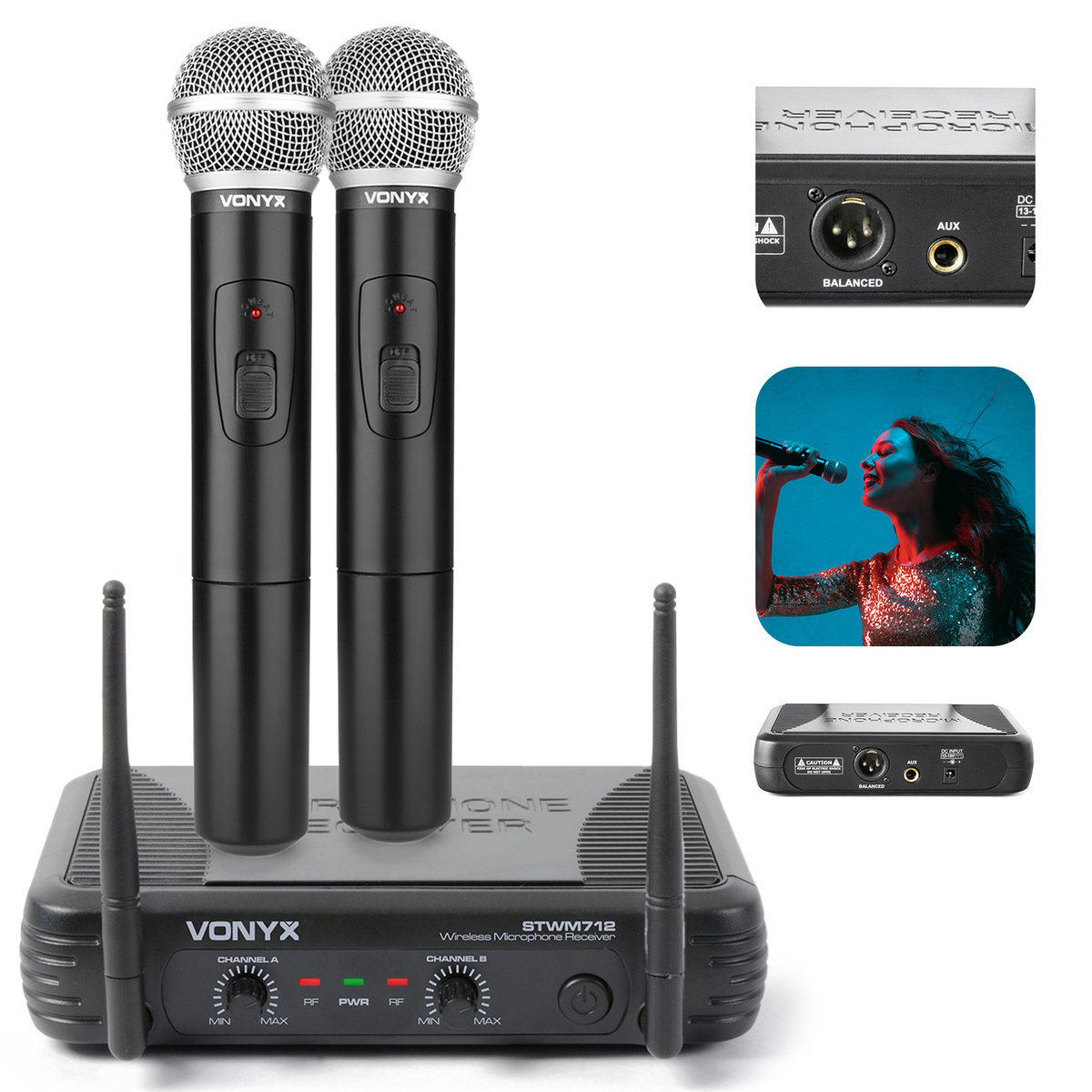 Zestaw mikrofonów bezprzewodowych Vonyx STWM712 - VONYX | Muzyka Sklep EMPIK.COM