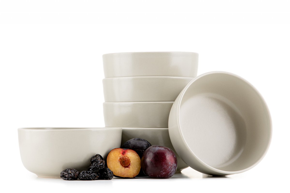 Zestaw misek dla 6 osób beżowy VICTO - Konsimo | Sklep EMPIK.COM