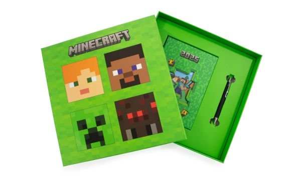 Zestaw na prezent dziennik i długopis Minecraft giftbox prezentowy dla ...