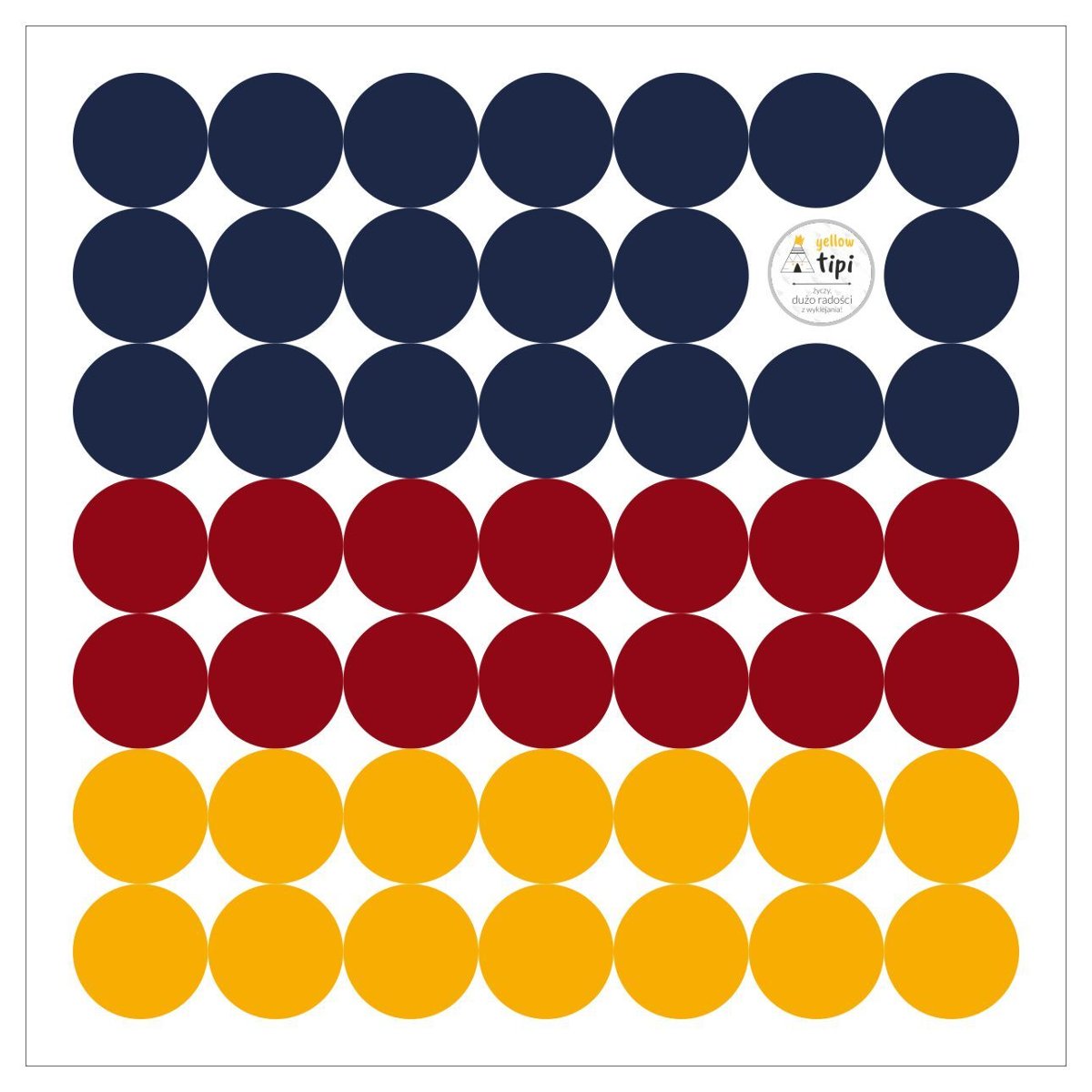 Zestaw naklejek Mini Dots intense tone, 40x40 cm - Yellow Tipi | Sklep ...