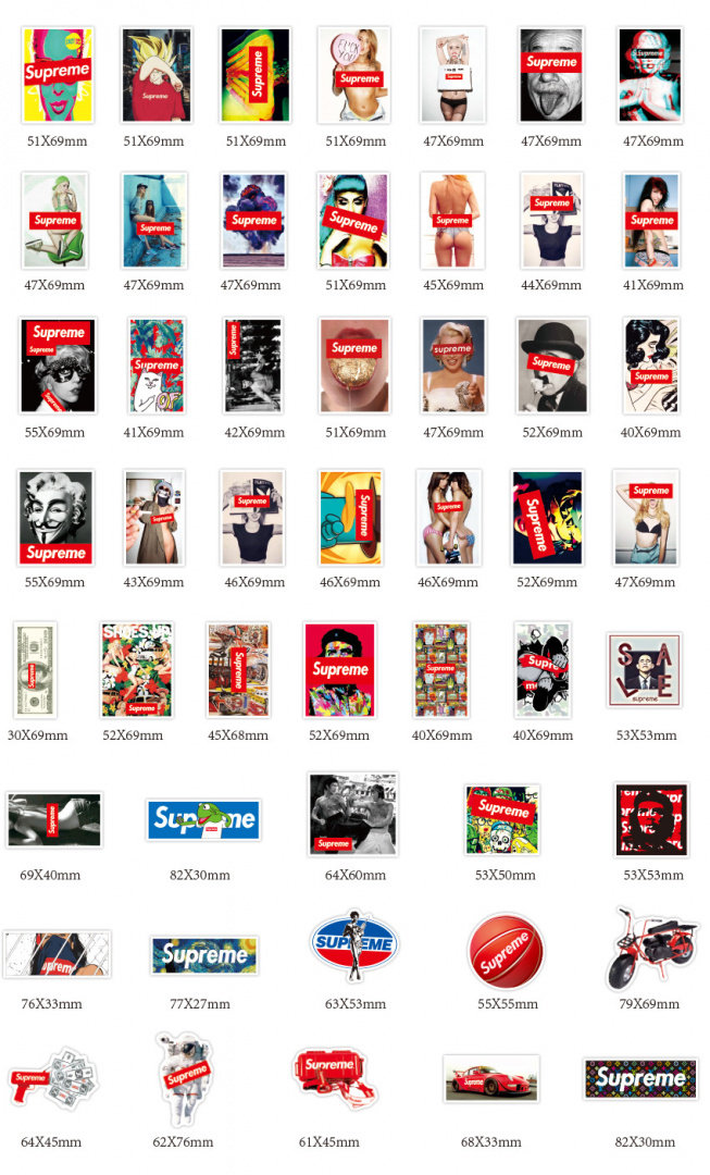 Zestaw Naklejek Naklejki Sticker Bomb Supreme 2 n128 - Inna marka ...