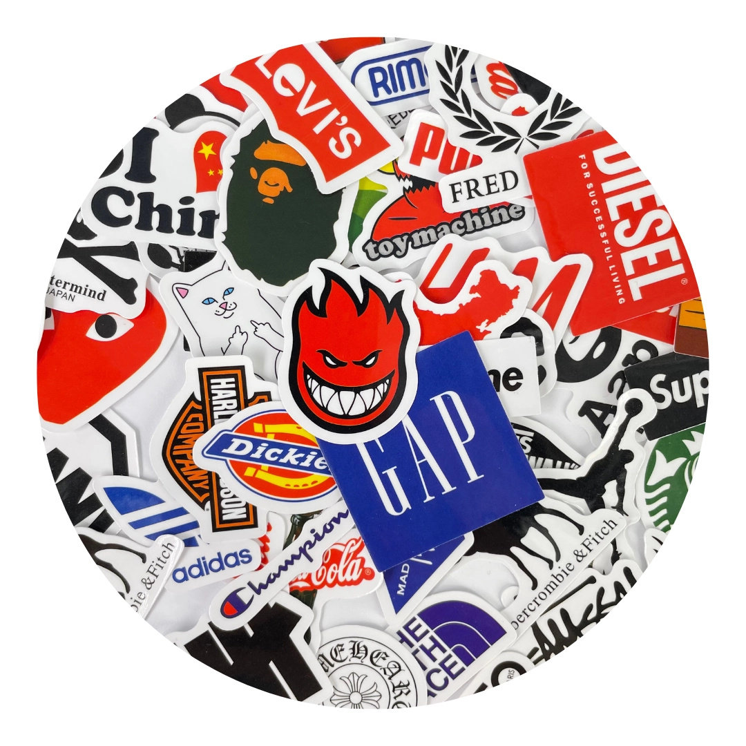 Zestaw Naklejek Sticker Bomb Wlepki Loga Marki Moda 50szt n102 - Inna ...