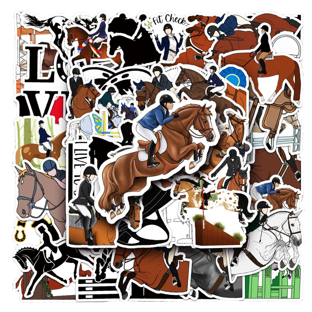 Zestaw Naklejek Wlepki StickerBomb Jeździec Horse Konie Jeździectwo N415 - Inna marka | Sklep ...