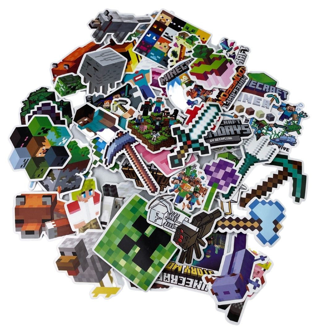 Zestaw Naklejek Wlepki StickerBomb Minecraft Creeper N364 - Inna marka ...