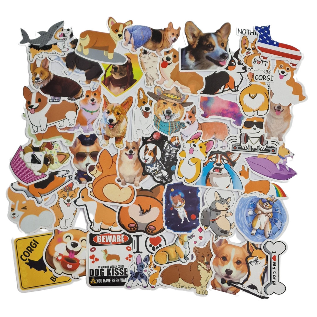 Zestaw Naklejek Wlepki StickerBomb Pies Corgi 3 N214 - Inna marka ...
