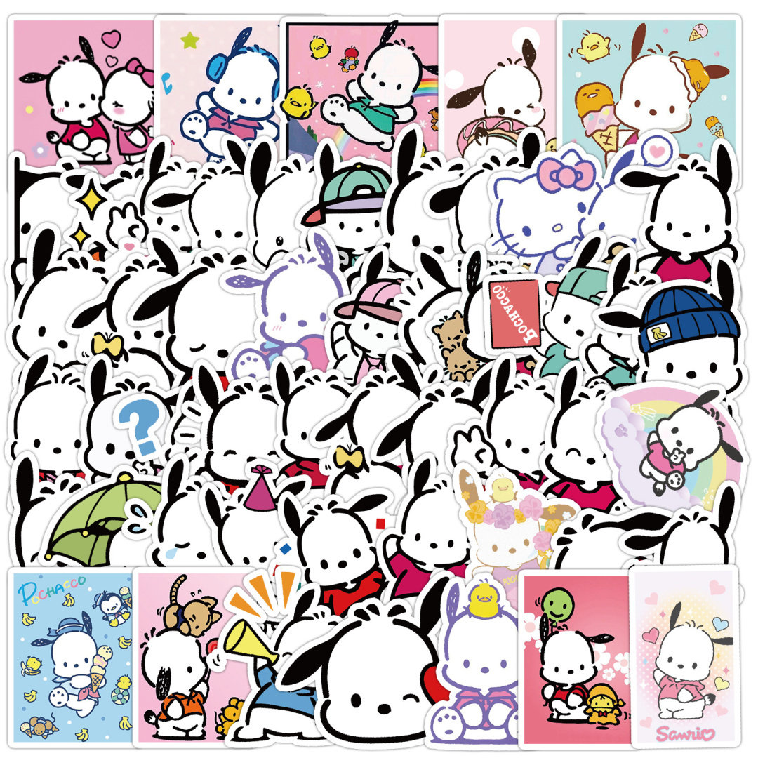 Zestaw Naklejek Wlepki StickerBomb Piesek Pochacco Hello Kitty N428 ...