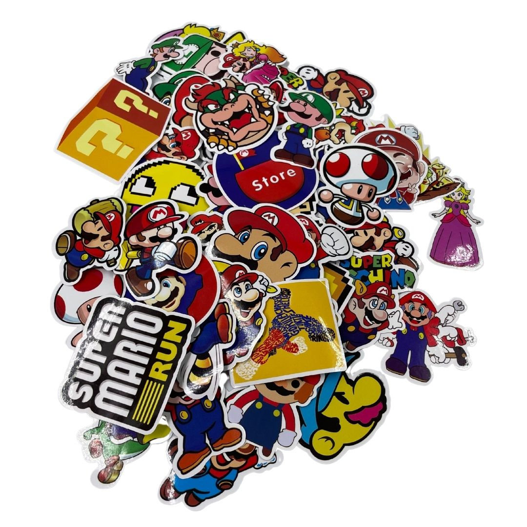 Zestaw Naklejek Wlepki StickerBomb Super Mario Bros N321 - Inna marka ...