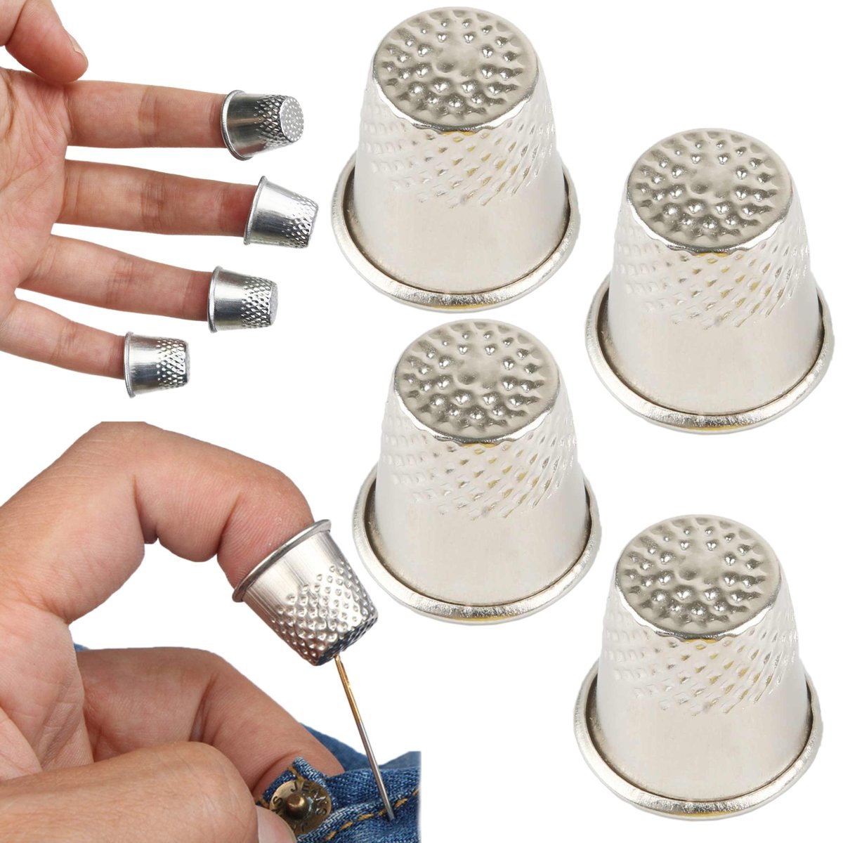 Zestaw Naparstków Krawiecki Naparstek Metalowy - decortrend | Sklep ...