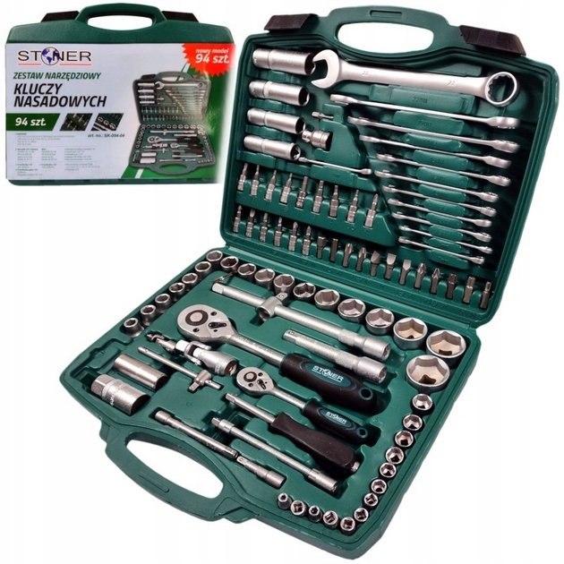 Zestaw narzędzi 94el. Klucze nasadowe, płasko-oczkowe,Torx, Imbus - Magnus | Sklep EMPIK.COM