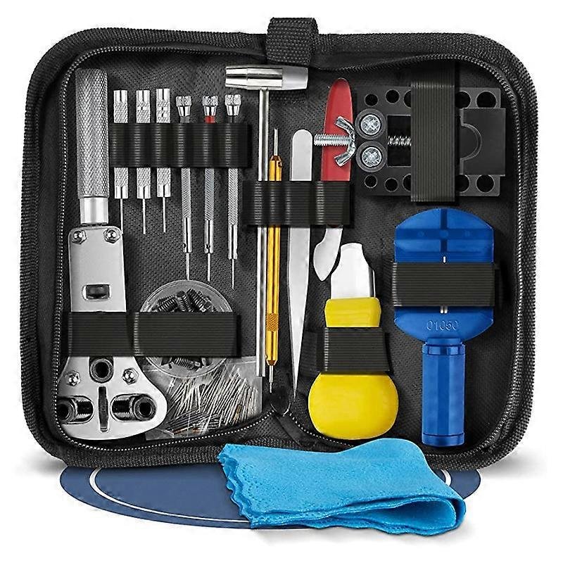 Zestaw narzędzi zegarmistrzowskich Premium Watch Tool – 148 elementów – z otwieraczem do ...