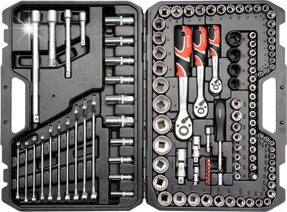 ZESTAW NARZĘDZIOWY KLUCZE NASADOWE WKRĘTAKI BITY YATO YT-38801 120 el - Inna marka | Sklep EMPIK.COM