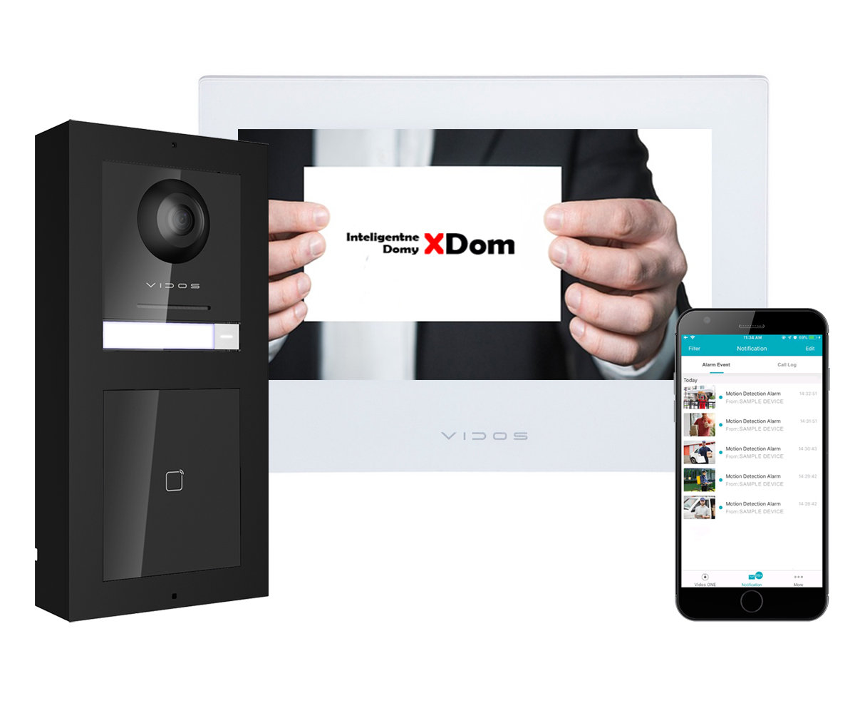 Zestaw natynkowy wideodomofonu IP Vidos S2101 M2010W czytnik RFID ...