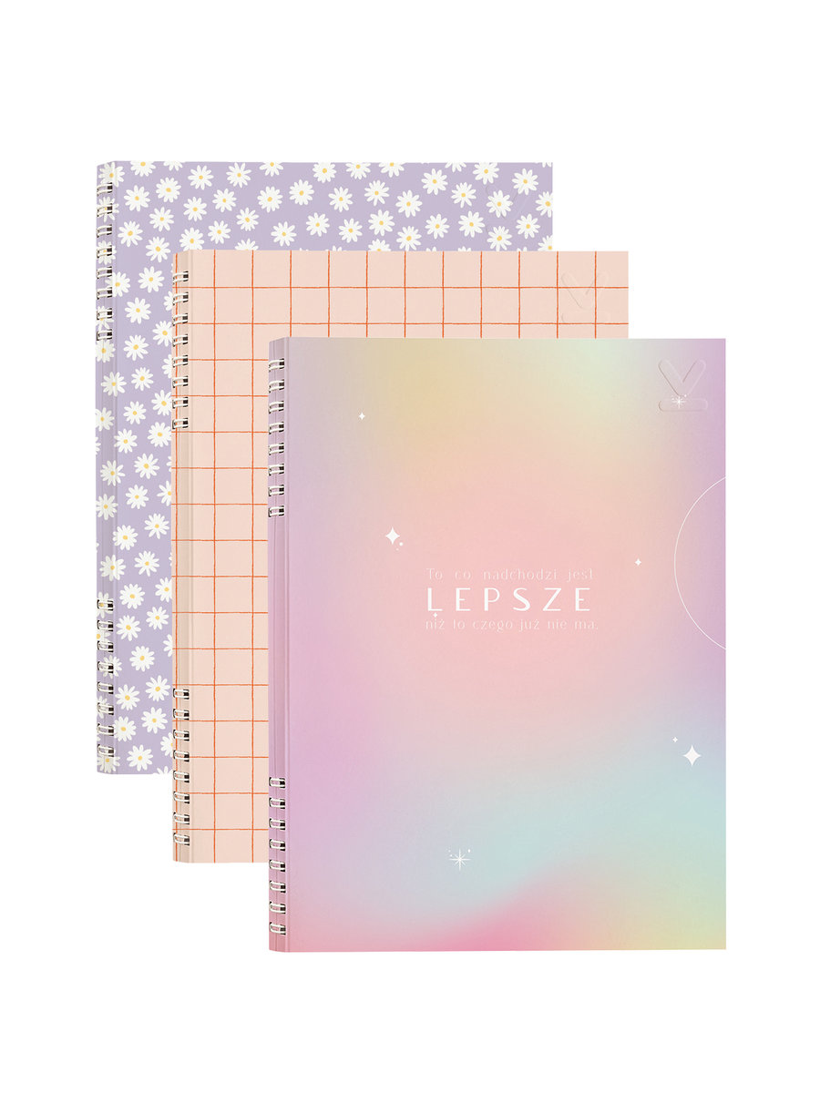 Zestaw notesów B5 na spirali w linie 3 notesy zestaw PIKNIK - Inna ...