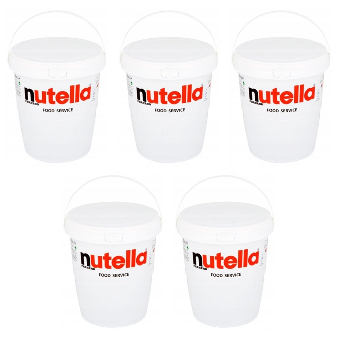 Zestaw Nutella wiadro krem do smarowania orzechowy xxl 5x3kg - Ferrero ...