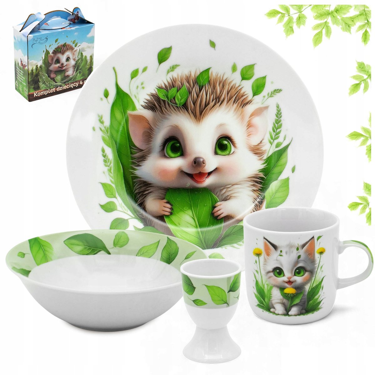 Zestaw Obiadowy Dla Dzieci 4el Porcelana Talerz Kubek Komplet Bella Fiore - BELLA FIORE | Sklep ...