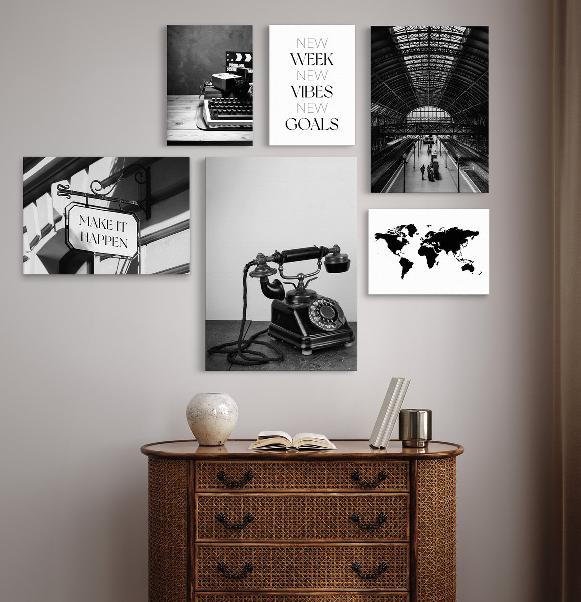 Zestaw obrazów HOMEPRINT 40's - HOMEPRINT | Sklep EMPIK.COM
