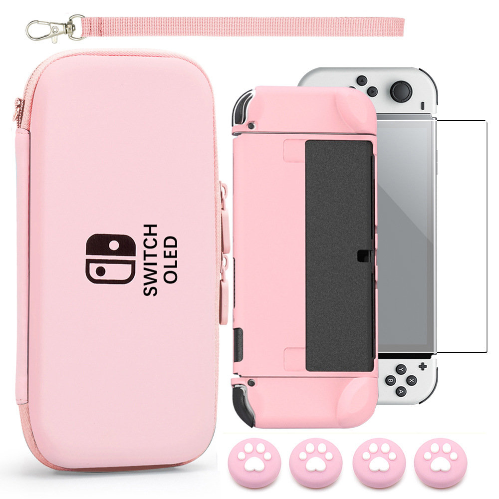 zestaw ochronny nintendo switch oled - różowy - HORI | Gry i programy ...