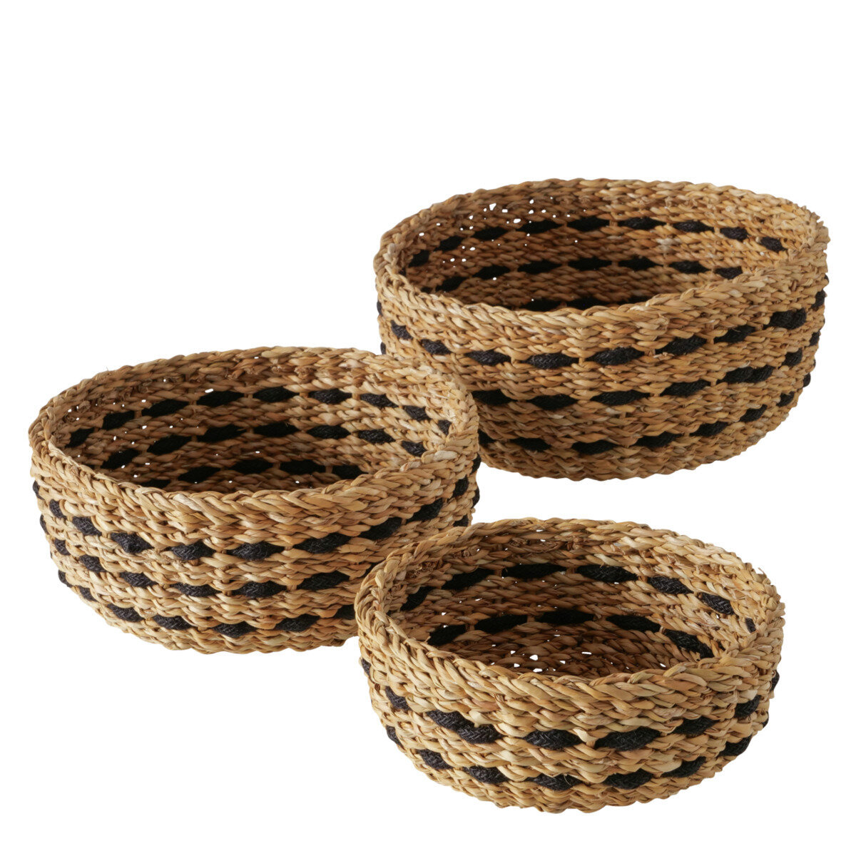 Zestaw okrągłych koszyków ozdobnych BOKAR, 3 szt. Ø 21-30 cm - Boltze ...
