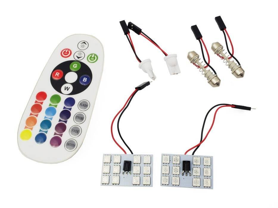 Zestaw paneli LED RGB | 2 panele LED 12 SMD 5050 RGB | Pilot do ...