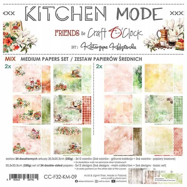 Zestaw papierów 20x20 - Craft o'clock - Kitchen Mode MIX kolekcja ...
