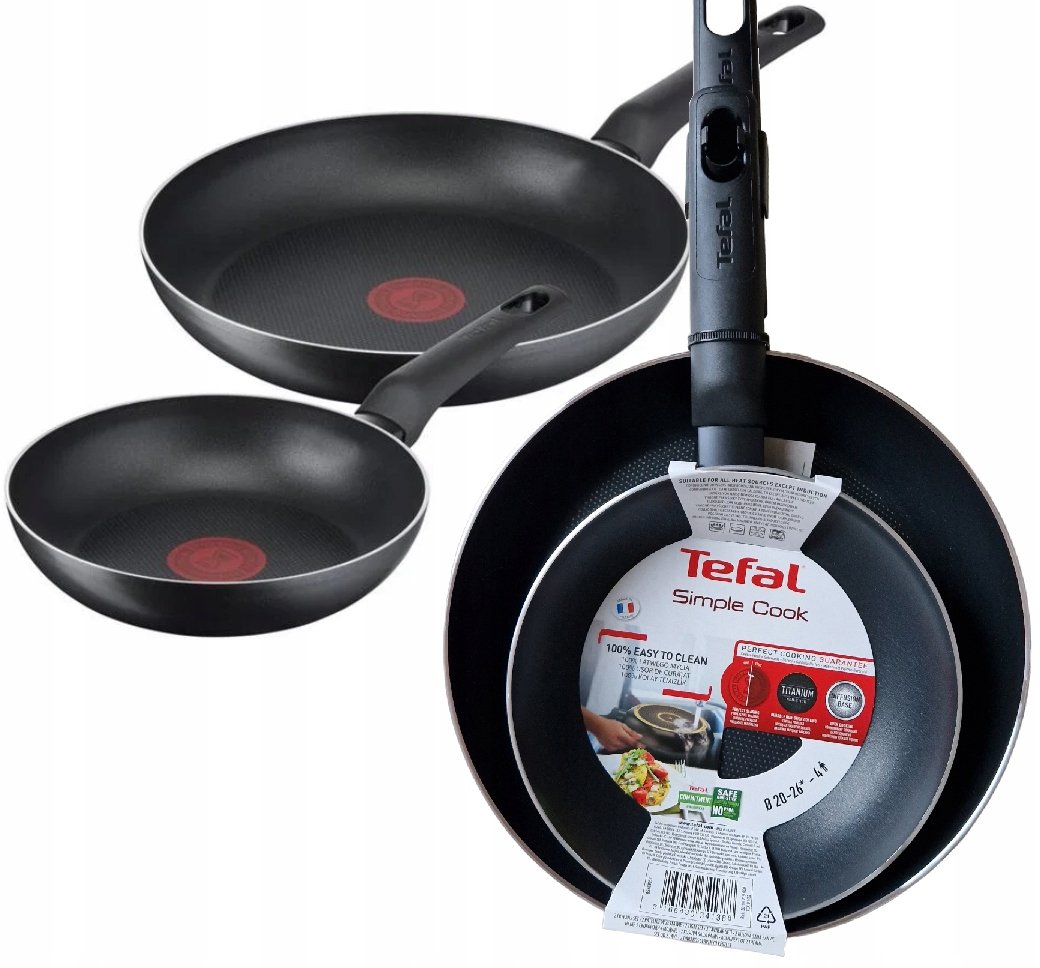 ZESTAW PATELNI TEFAL Simple Cook 20/26 CM CERAMICZNA GAZOWA - Tefal ...