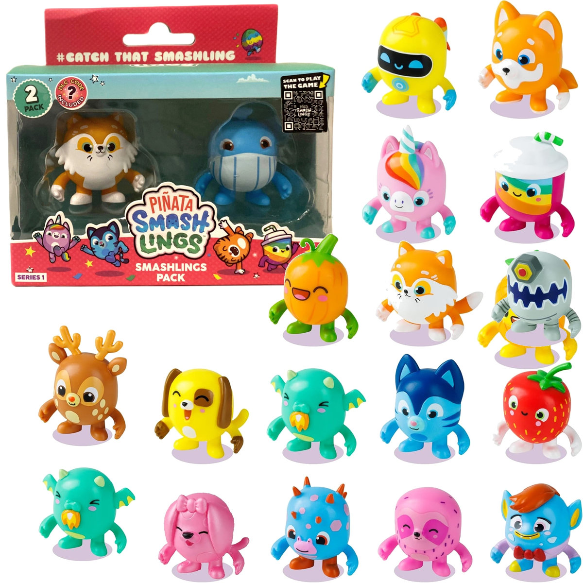 Zestaw Pinata SmashLings 2 losowe figurki stworki Smashlings Pack ...