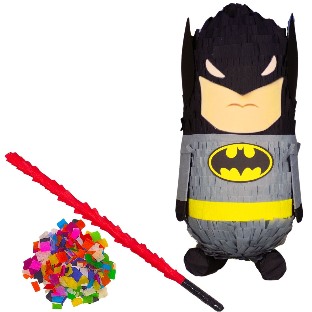 Zestaw PINIATA na urodziny Batman + kijek + konfetti Polski Producent ...