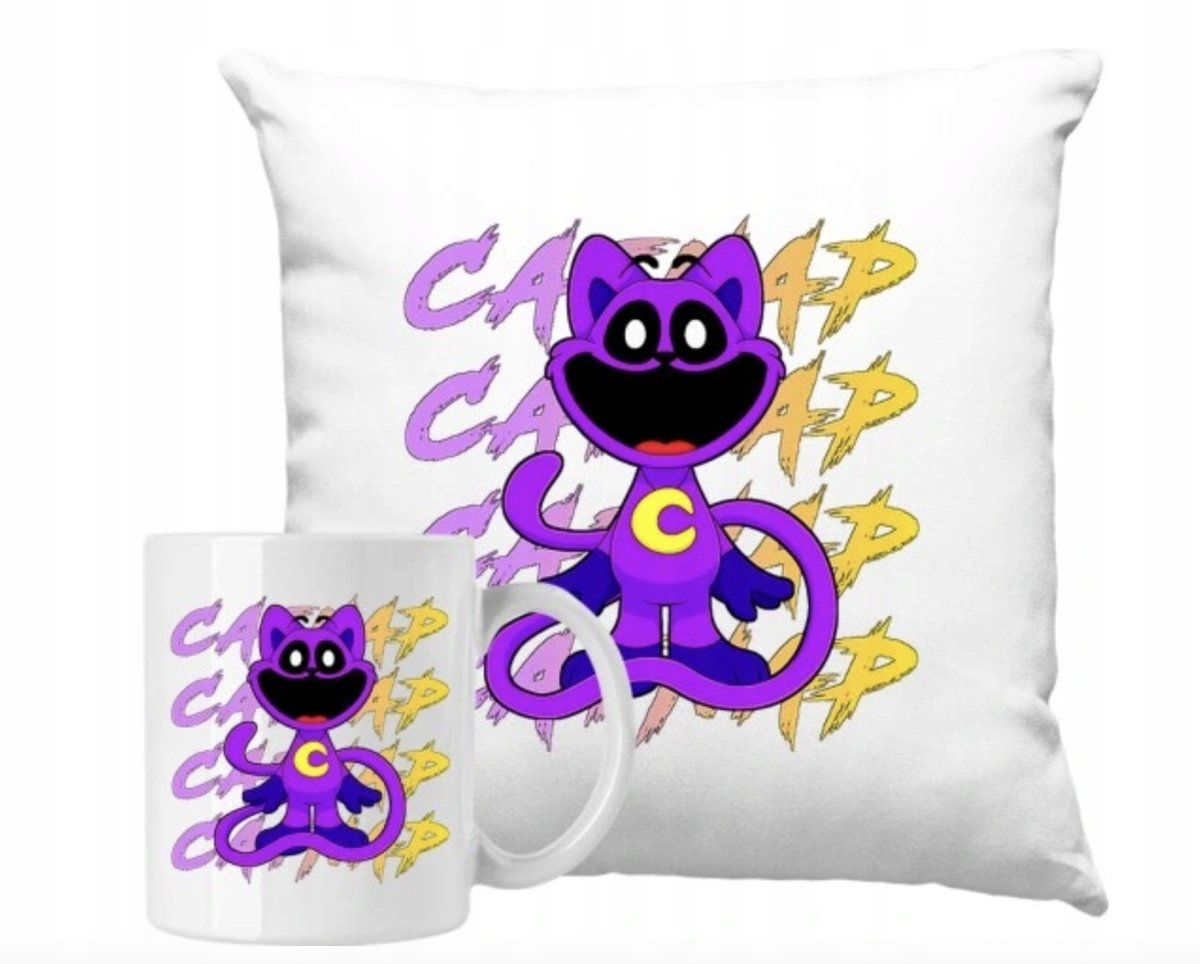 ZESTAW PODUSZKA + KUBEK Prezent smiling critters smile catnap 180 ...