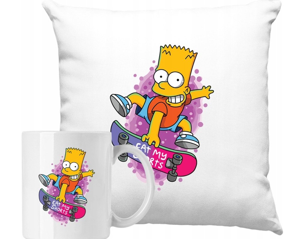 ZESTAW PODUSZKA + KUBEK Simpsons Drill Trap Modna Pomysł Na Prezent #5 ...