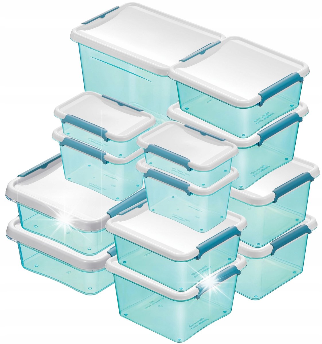 Zestaw pojemników do żywności do lodówki Moxom Arctic 20 el 22,9l BEZ BPA - Inna marka | Sklep ...