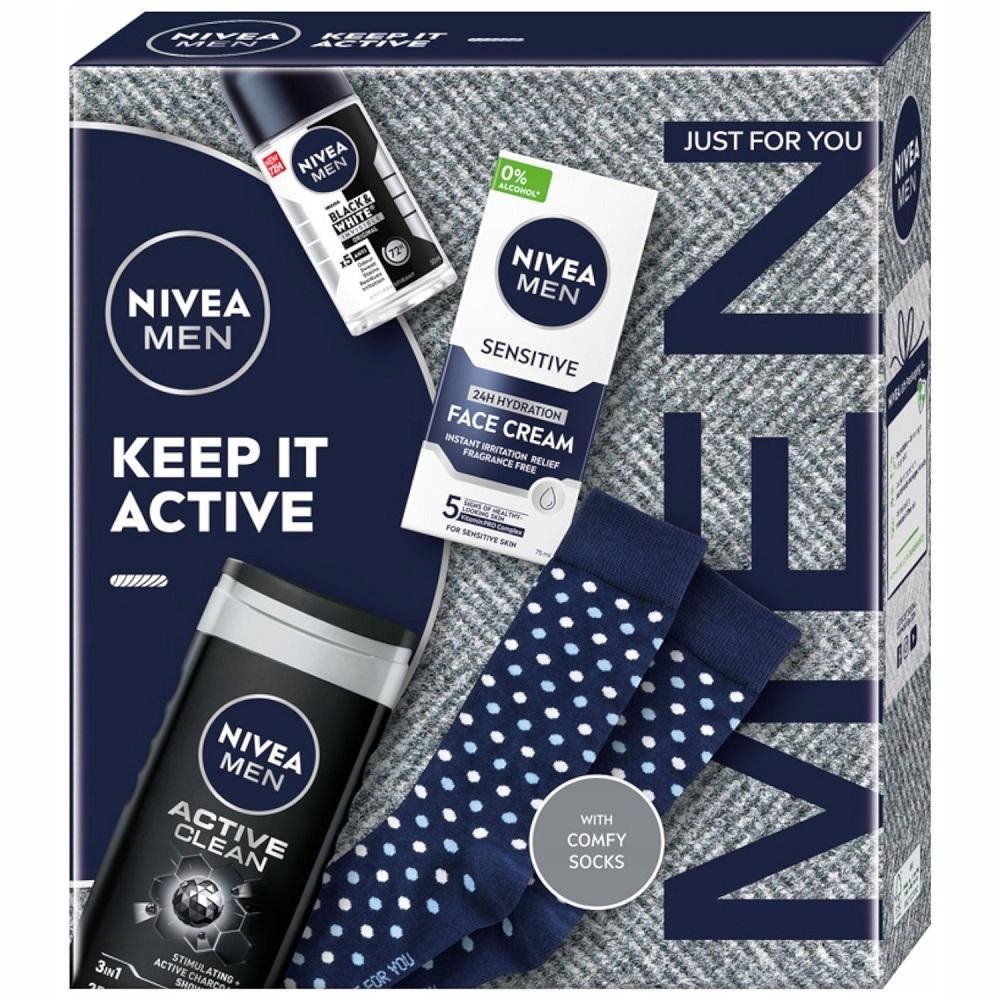 Zestaw prezentowy dla mężczyzny Nivea Men Keep It Active 4 elementy ...