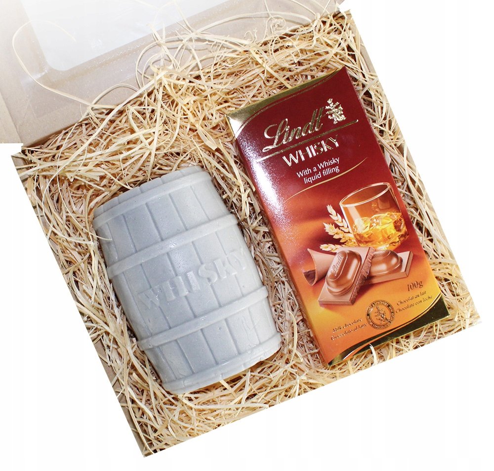 Zestaw prezentowy upominek ze świeczką whisky szarą + czekolada whisky - DROBO | Sklep EMPIK.COM